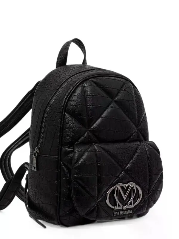 Moschino Croc-effect Quilted Backpack