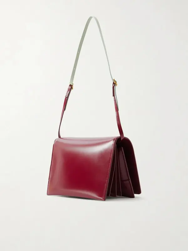 JIL SANDER File Small Leather Shoulder Bag