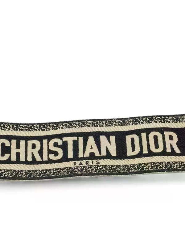 Dior Embroidered Leather-trim Shoulder Strap