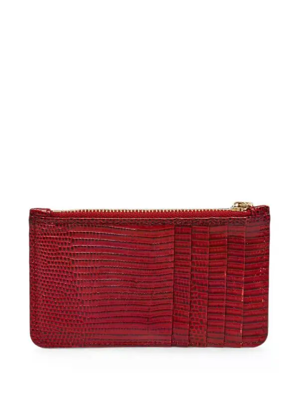 Dolce & Gabbana Logo-plaque Lizard-embossed Card Case