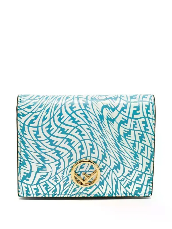 Fendi 2021 F Is Vertigo Bifold Wallet - White