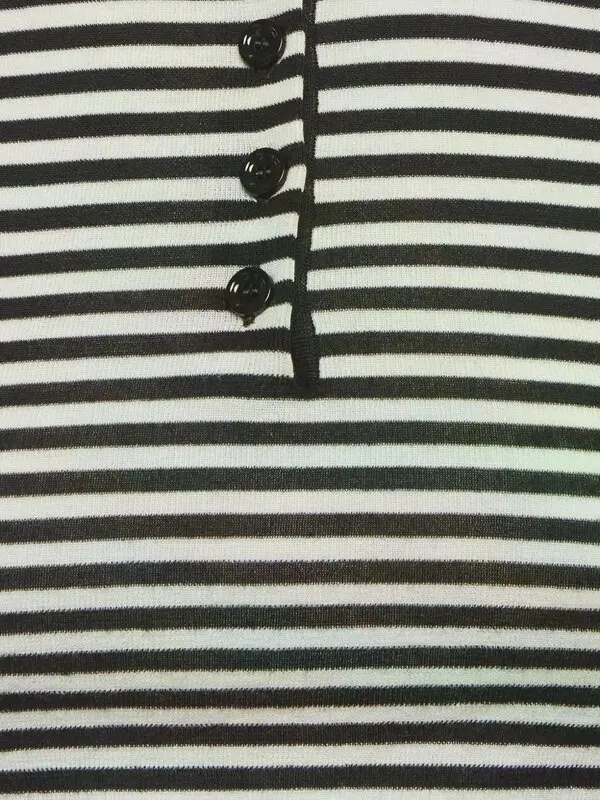 Dolce & Gabbana Striped Cropped Polo Top