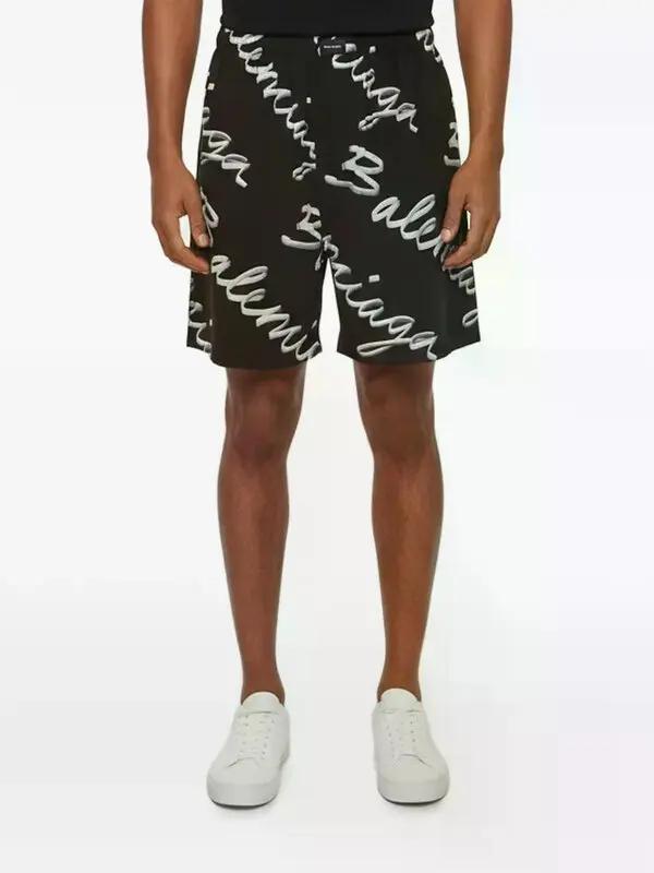 Balenciaga Logo-print Regular-fit Shorts