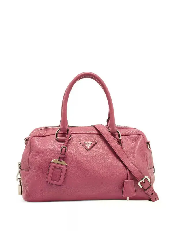 Prada Vitello Daino Bauletto Tote Bag - Pink