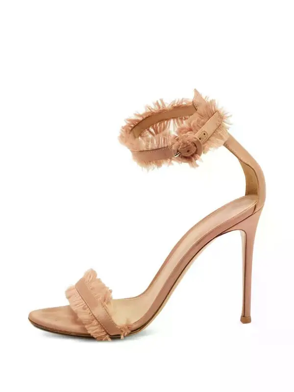 GIANVITO ROSSI Caribe Fringe Sandals - Pink