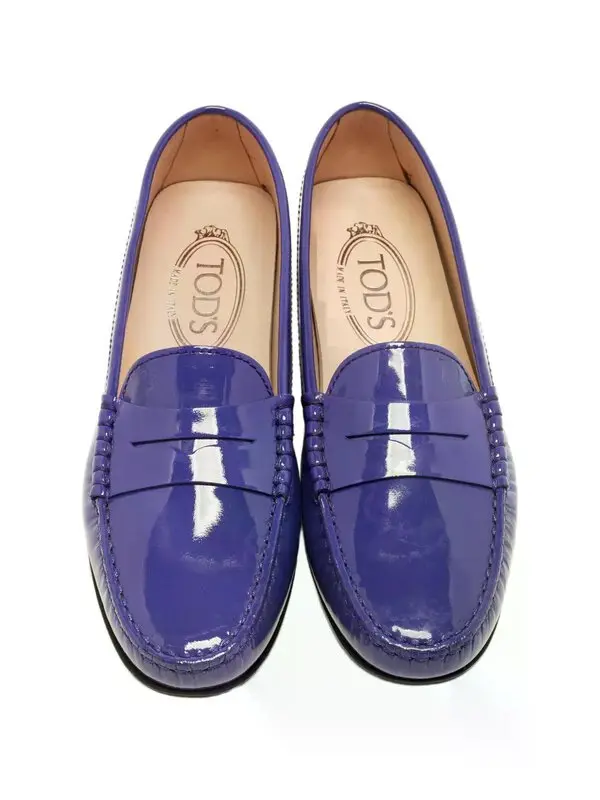 TOD'S Gomma Patent Loafers - Purple