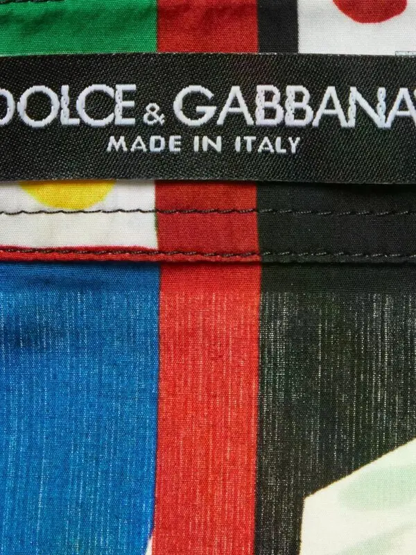 Dolce & Gabbana Carretto Print Shirt With Front Tie Detail