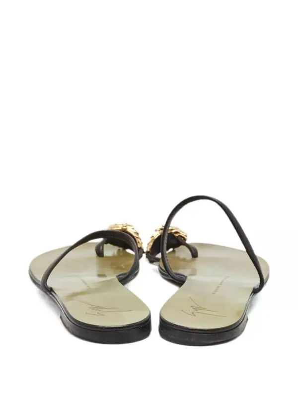 GIUSEPPE ZANOTTI Crystal-embellished Toe-ring Flat Sandals