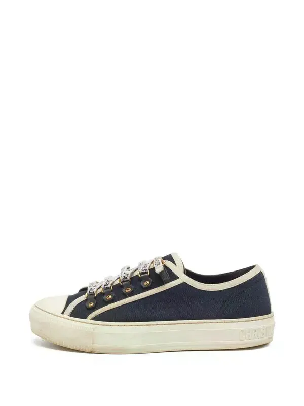 Dior Navy Logo-print Lace-up Sneakers