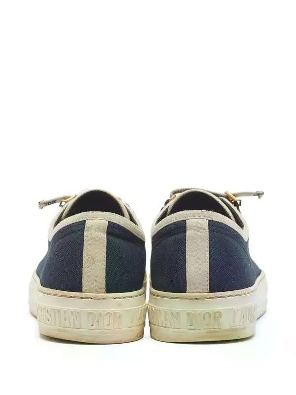 Dior Navy Logo-print Lace-up Sneakers