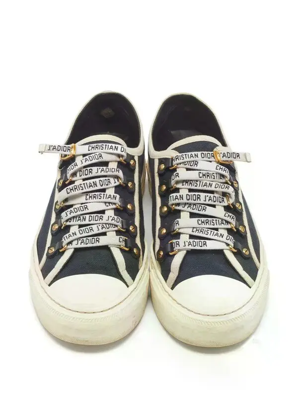 Dior Navy Logo-print Lace-up Sneakers