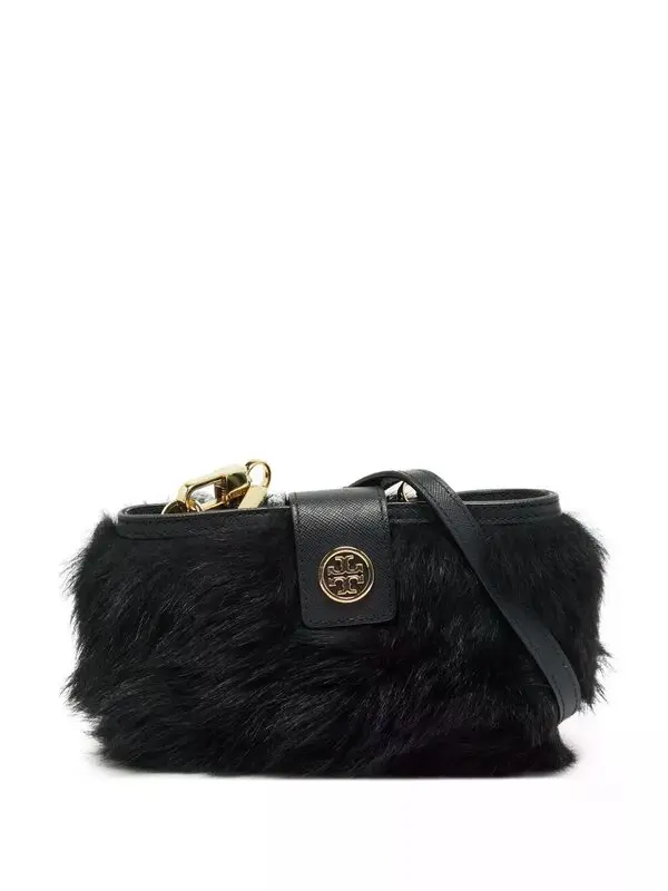 Tory Burch Faux-fur Crossbody Bag With Gold-tone Hardware