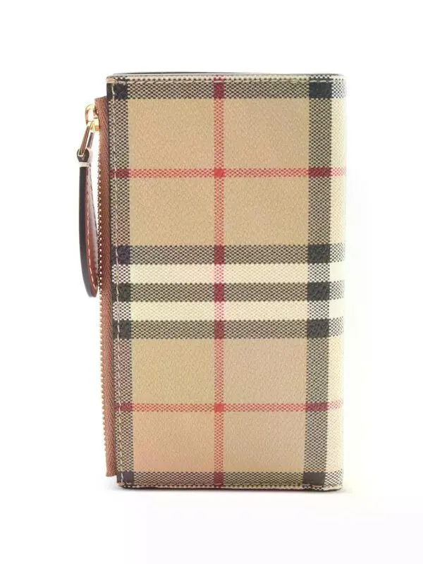 Burberry Check-pattern Bi-fold Wallet - Neutrals