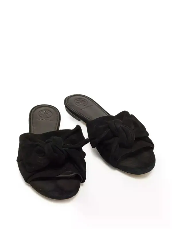 Tory Burch Bow-knot Suede Slides