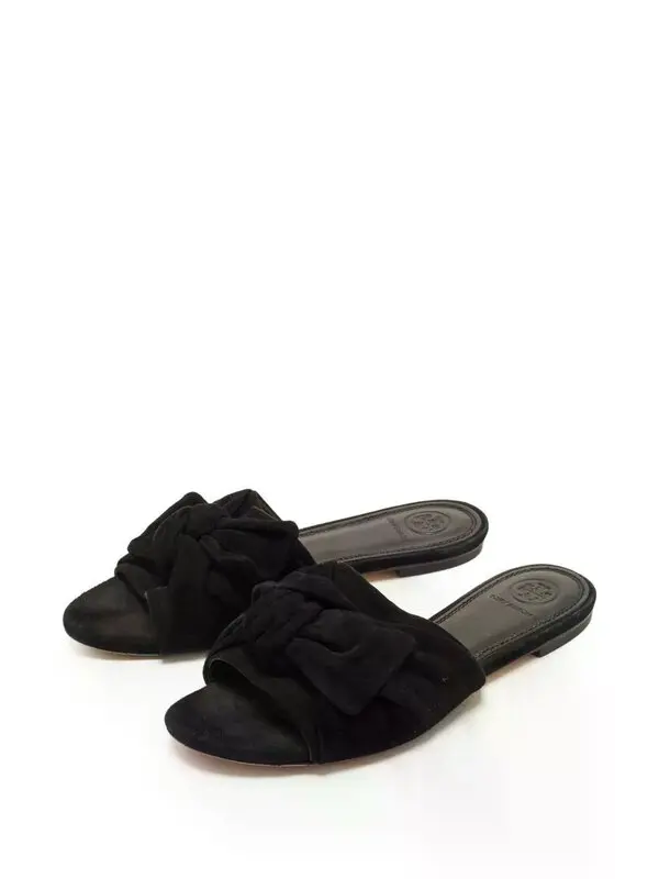 Tory Burch Bow-knot Suede Slides