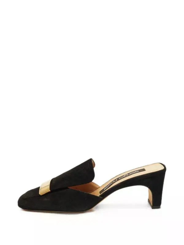 SERGIO ROSSI Sr1 Suede Heeled Mules