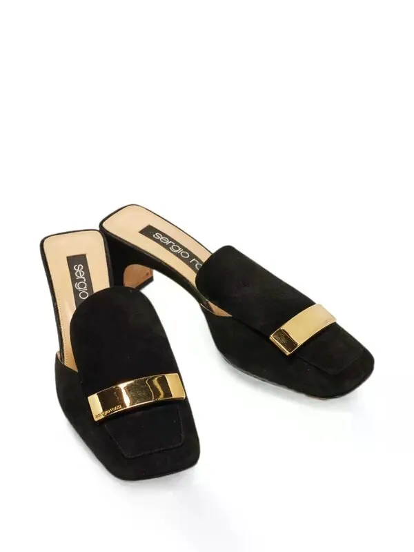 SERGIO ROSSI Sr1 Suede Heeled Mules