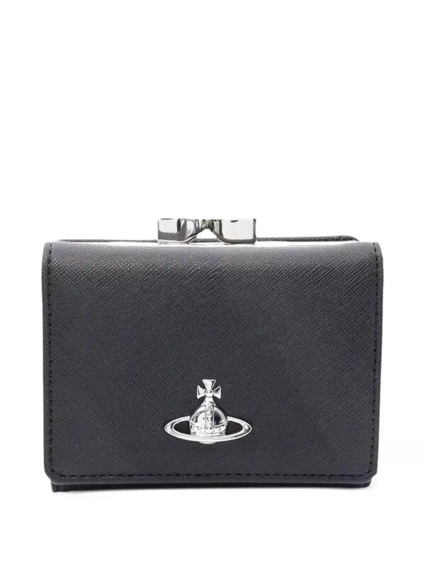 VIVIENNE WESTWOOD 2020s Orb-motif Leather Wallet - Black