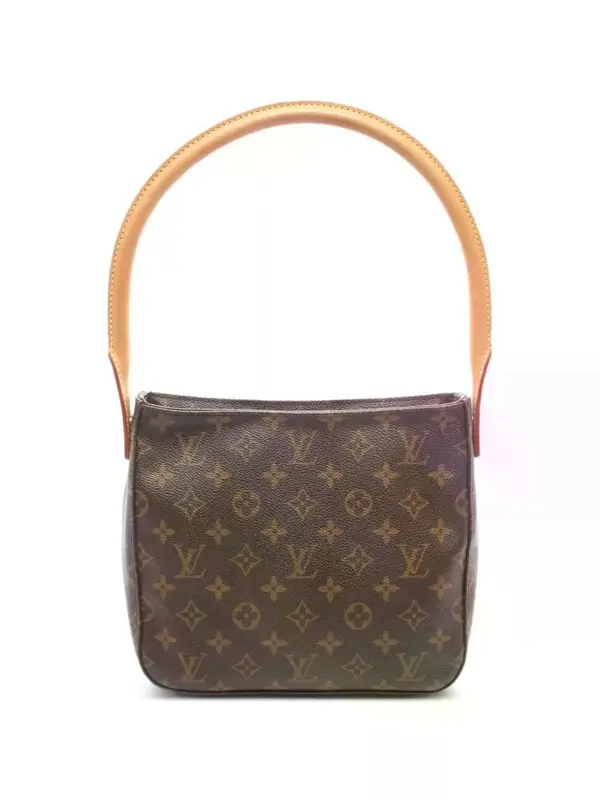 LOUIS VUITTON 2002 Mm Looping Monogram Tote Bag - Brown