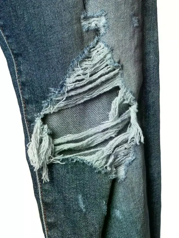 Amiri Distressed Ankle-zip Jeans