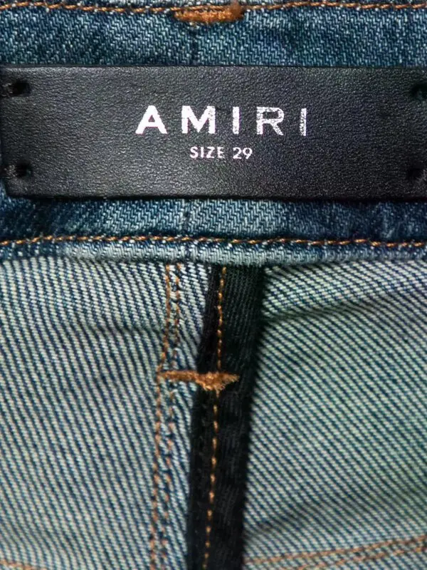 Amiri Distressed Ankle-zip Jeans