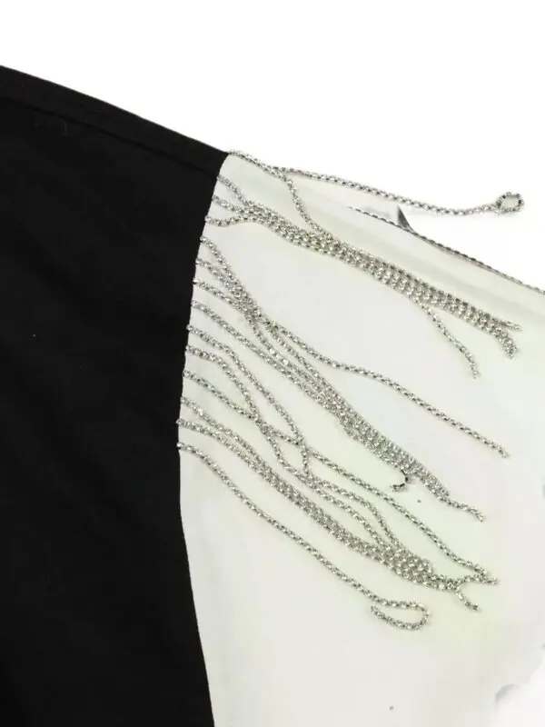 Celine Logo Print Fringe T-shirt
