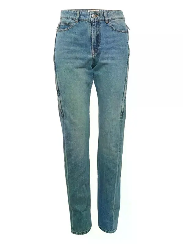 Zadig&Voltaire 2021 Faded-wash Denim Trousers - Blue