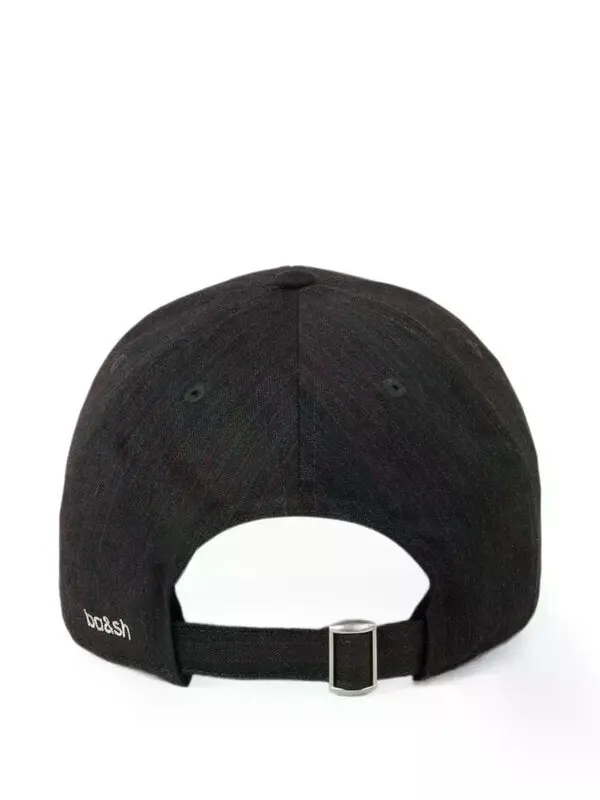 Ba&sh Harow Pinstripe-pattern Logo-embroidery Cap - Grey