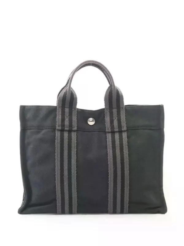 Hermès 2000s Pm Toile Fourre-tout Tote Bag