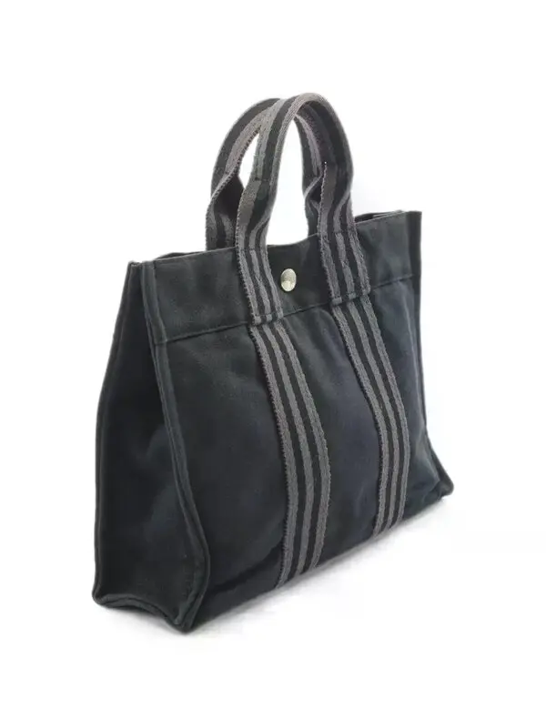 Hermès 2000s Pm Toile Fourre-tout Tote Bag