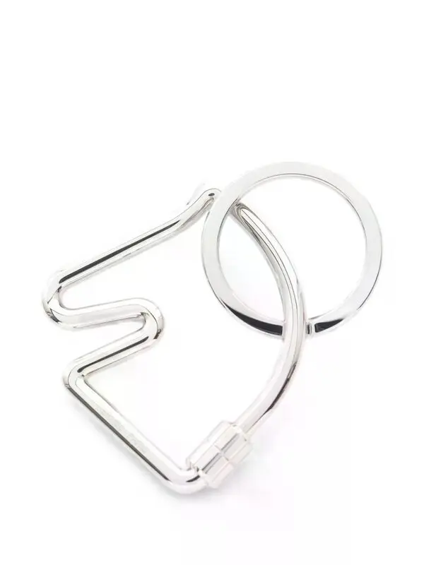 Hermès 2010s Cheval Keyring - Silver