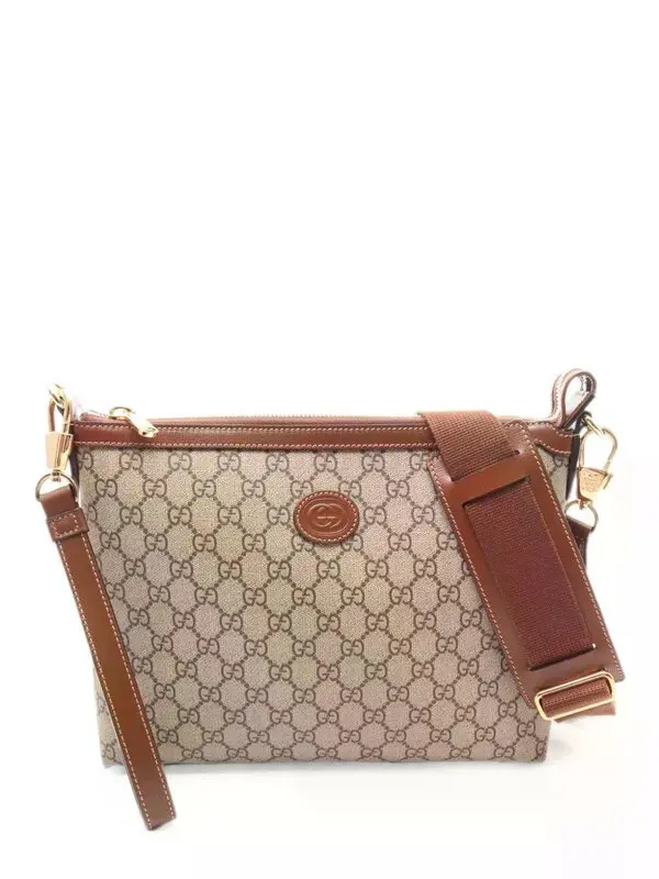 Gucci 2010s Gg Supreme Interlocking G Messenger Bag