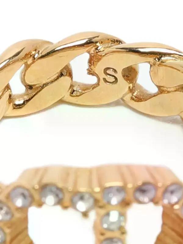 Dior Claire De Lune Rhinestone Chain Ring