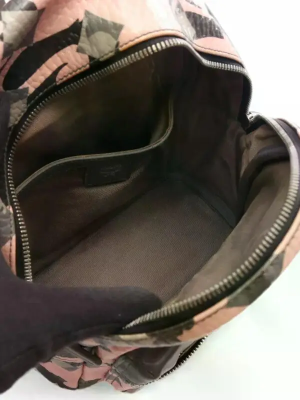 Mcm 2000s Camouflage Leather Backpack