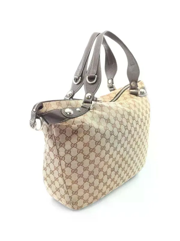 Gucci 2010s Icon Bit Satchel Gg Canvas Tote Bag