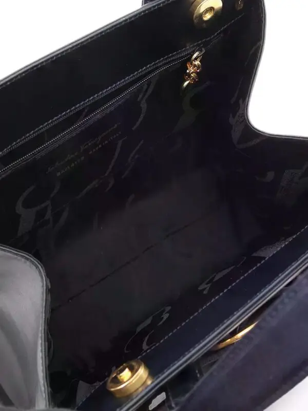 FERRAGAMO 2000s Vara Ribbon Leather Tote Bag