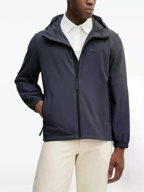 AERONAUTICA MILITARE Hooded Logo-embroidered Jacket