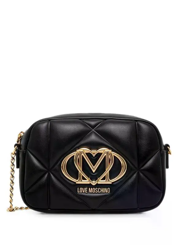 Moschino Quilted Logo-plaque Shoulder Bag