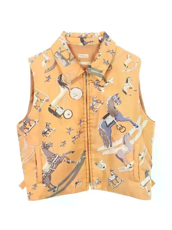 Hermès 2010s Raconte-moi Le Cheval Silk Vest