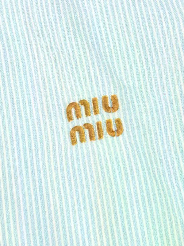 Miu Miu 2010s Striped Logo Jacket