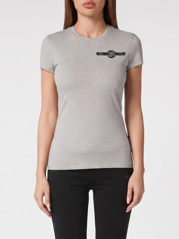 PLEIN SPORT Slim Fit Jersey T-shirt With Contrast Logo