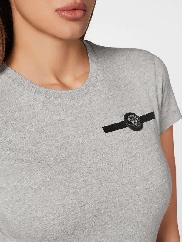 PLEIN SPORT Slim Fit Jersey T-shirt With Contrast Logo