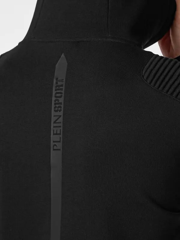 PLEIN SPORT Relaxed Fit Hoodie With Tone-on-tone Applied Logo