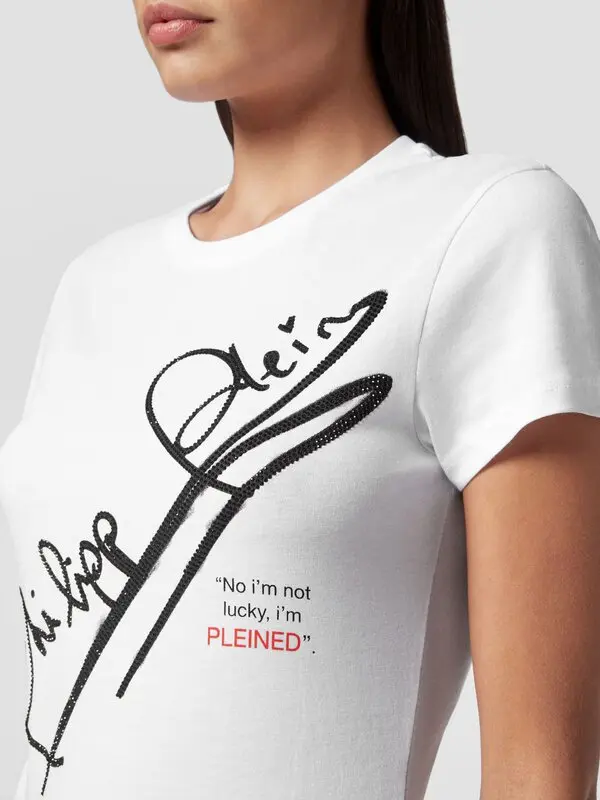Philipp Plein Slim Fit Jersey T-shirt With Contrast Logo Print