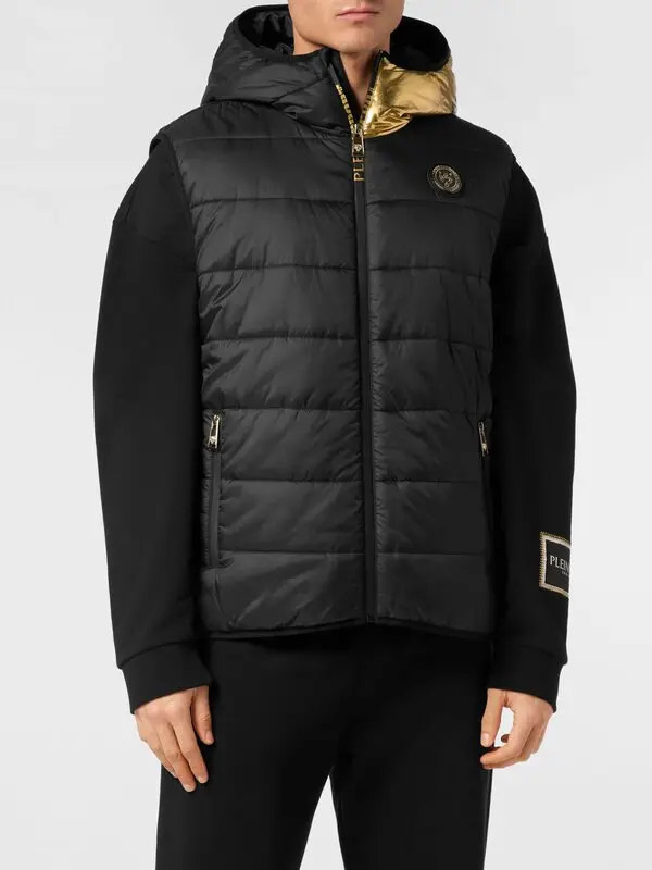 PLEIN SPORT Quilted Padded Gilet With Hood