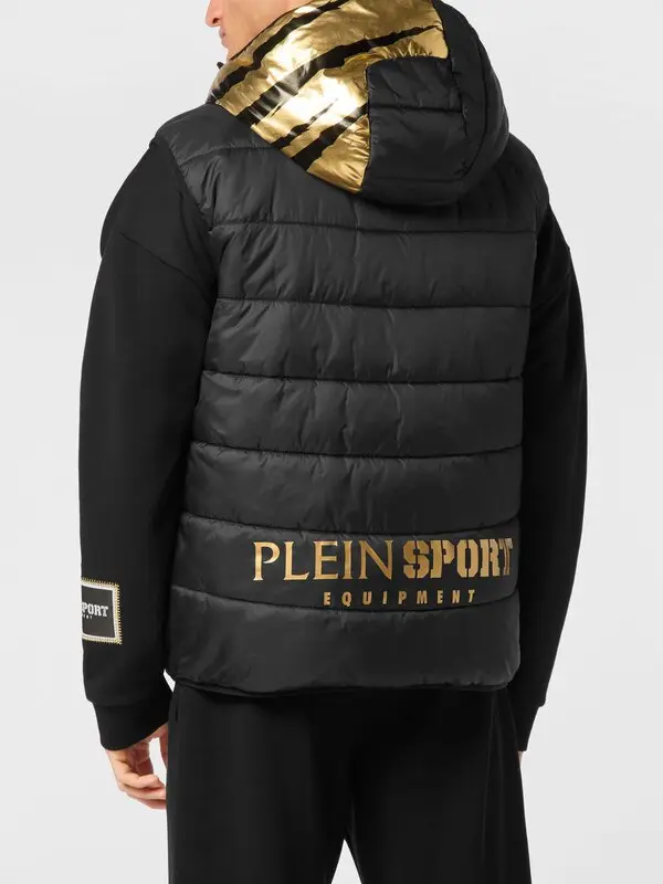 PLEIN SPORT Quilted Padded Gilet With Hood