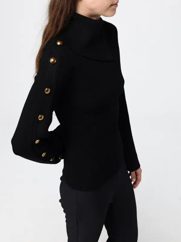Elisabetta Franchi Ribbed Jumper With Button Detailing