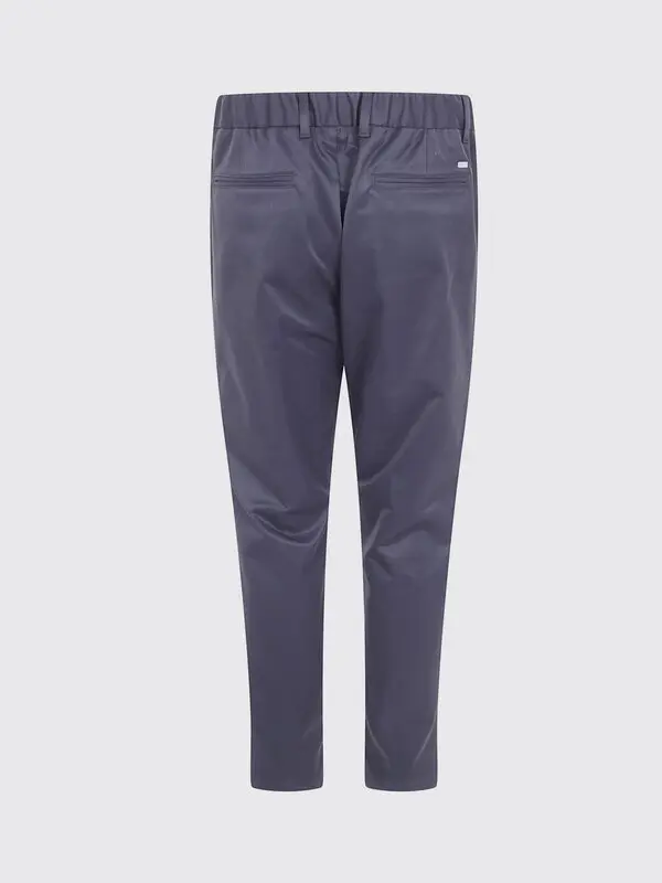Herno Slim Fit Cotton Drawstring Waist Trousers - Black