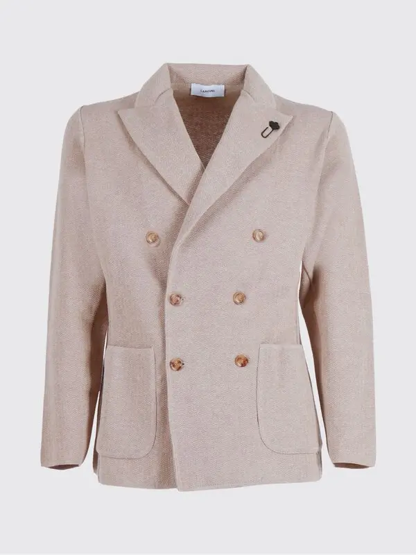 LARDINI Double-breasted Cotton Blazer