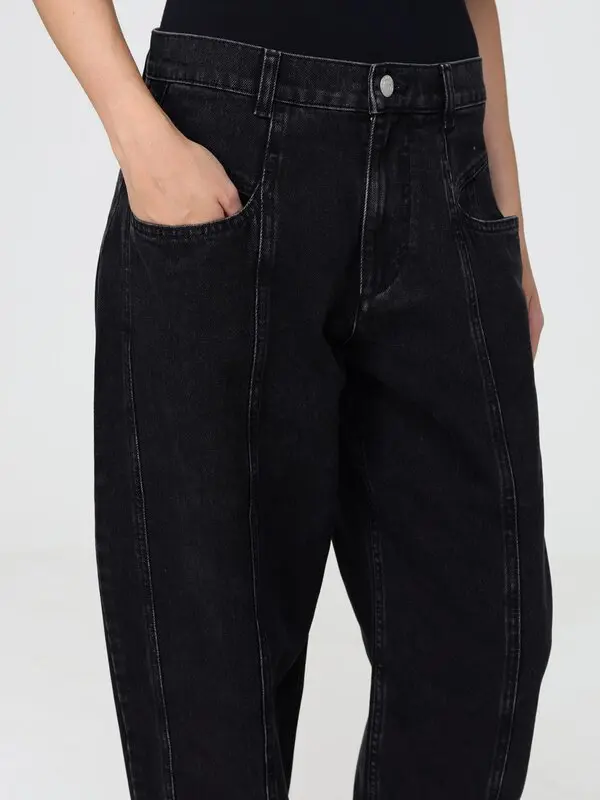 Isabel Marant Étoile Leja Baggy Fit Jeans - Black